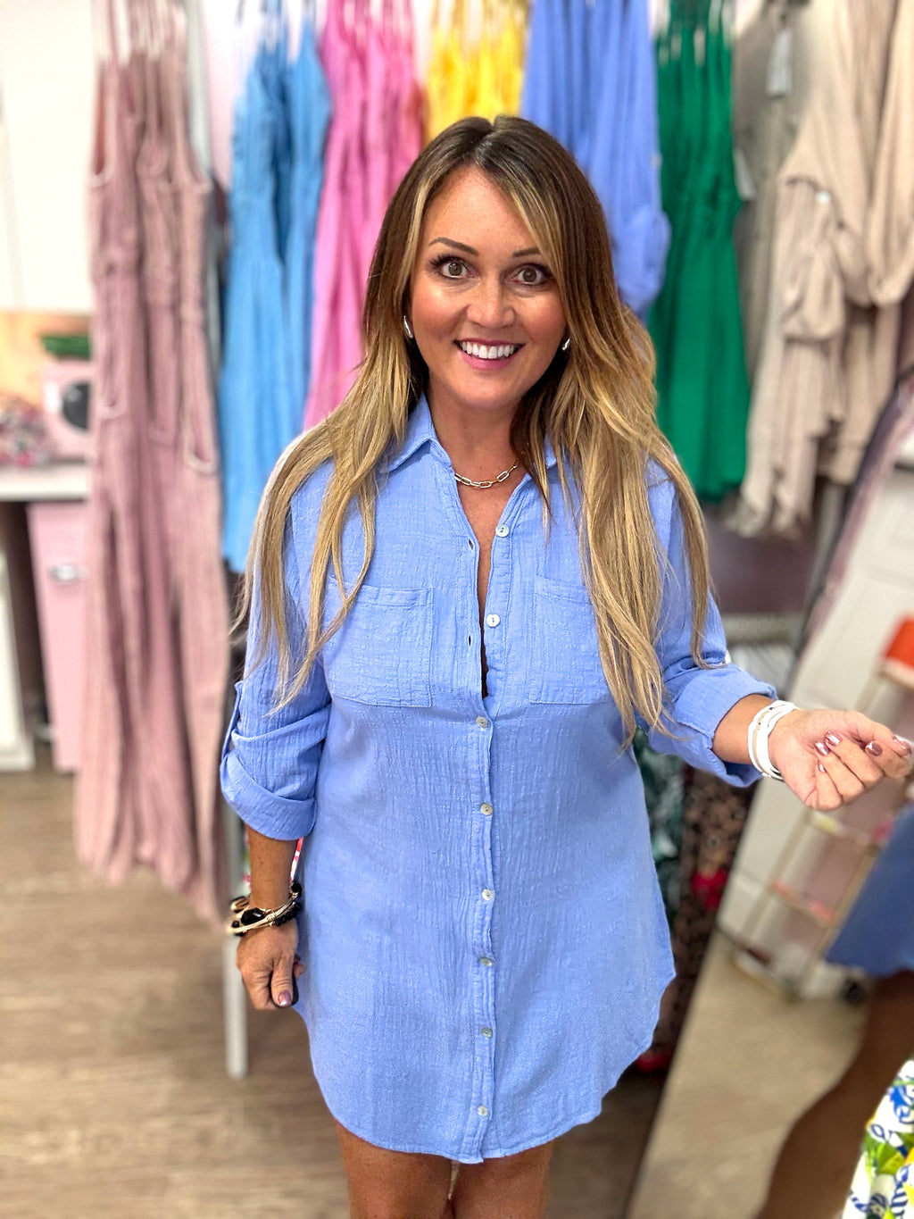 Dockside Darling Shirt Dress – Dana's Dream Boutique